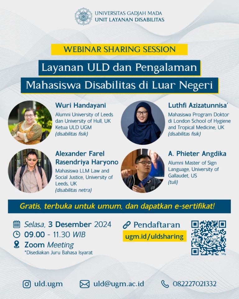 Undangan Sharing Session Webinar: Layanan Unit Layanan Disabilitas dan ...